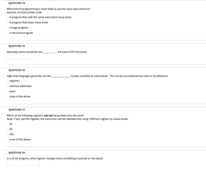 Solved QUESTION 14 What kind of programming is most likely | Chegg.com