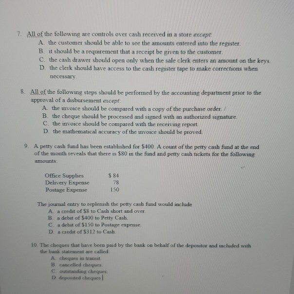 Solved QUIZ 2 CHAPTER 8 Mark your answer with forward slash | Chegg.com