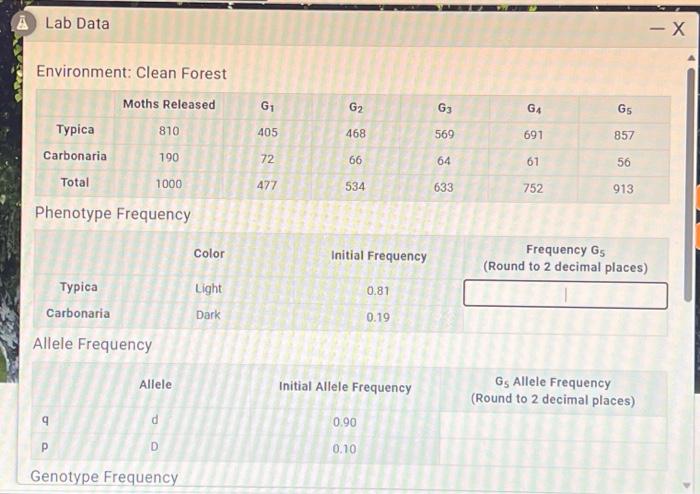 Solved ALab Data Environment: Clean Forest Typica Carbonaria | Chegg.com