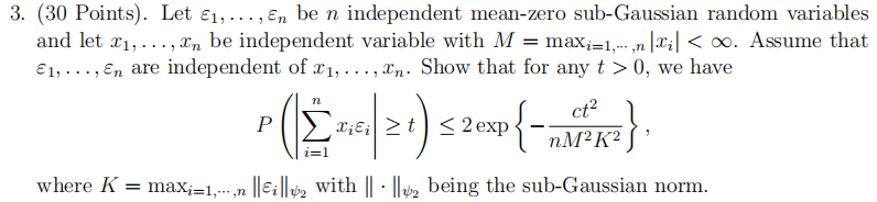Solved Let ε1,dots,εn ﻿be n ﻿independent mean-zero | Chegg.com