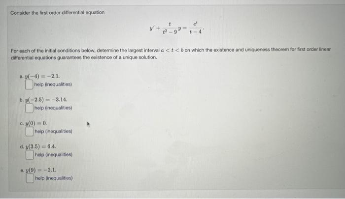 Solved Consider the first order differential equation | Chegg.com