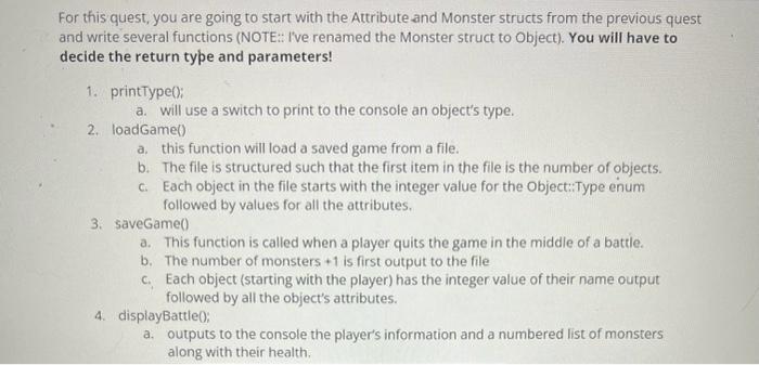 Solved solve in c++monster struct: slime, srpite, orc | Chegg.com Solved solve in c++monster struct: slime, srpite, orc | Chegg.com