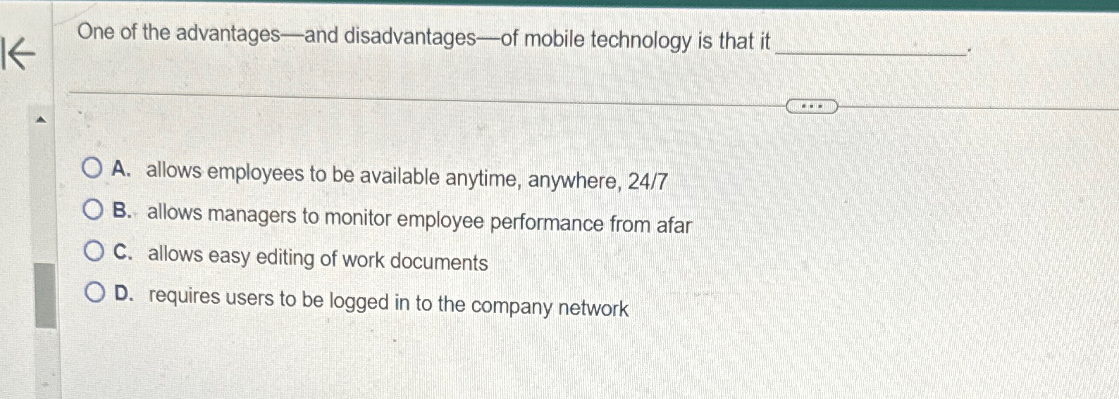 Solved One of the advantages - ﻿and disadvantages - ﻿of | Chegg.com
