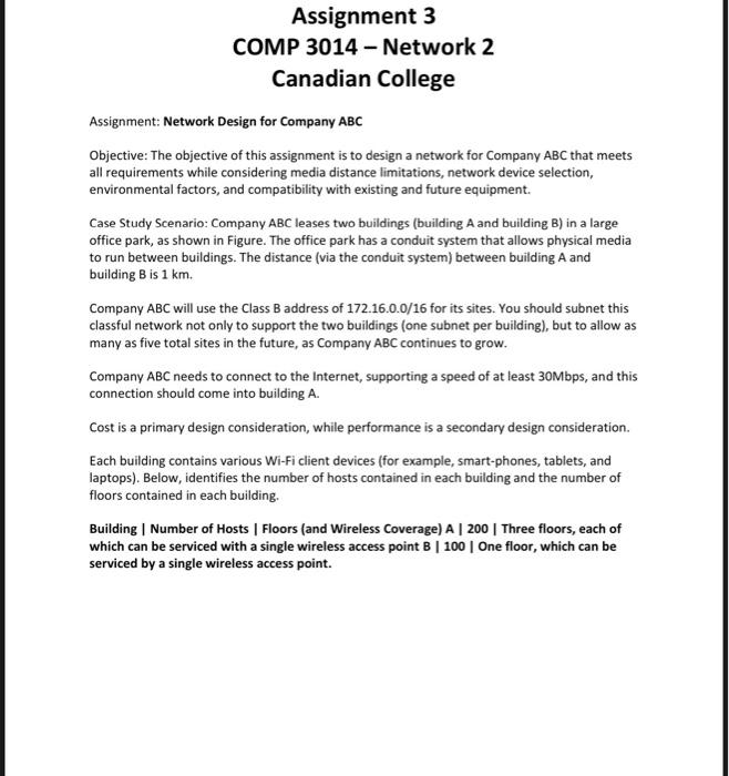 Solved Assignment: Network Design for Company ABC Objective: | Chegg.com