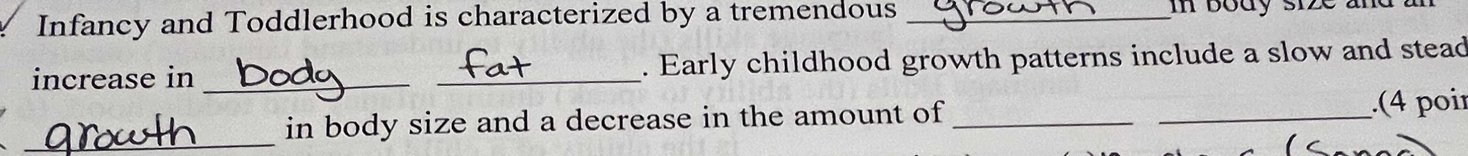 Solved Infancy and Toddlerhood is characterized by a | Chegg.com
