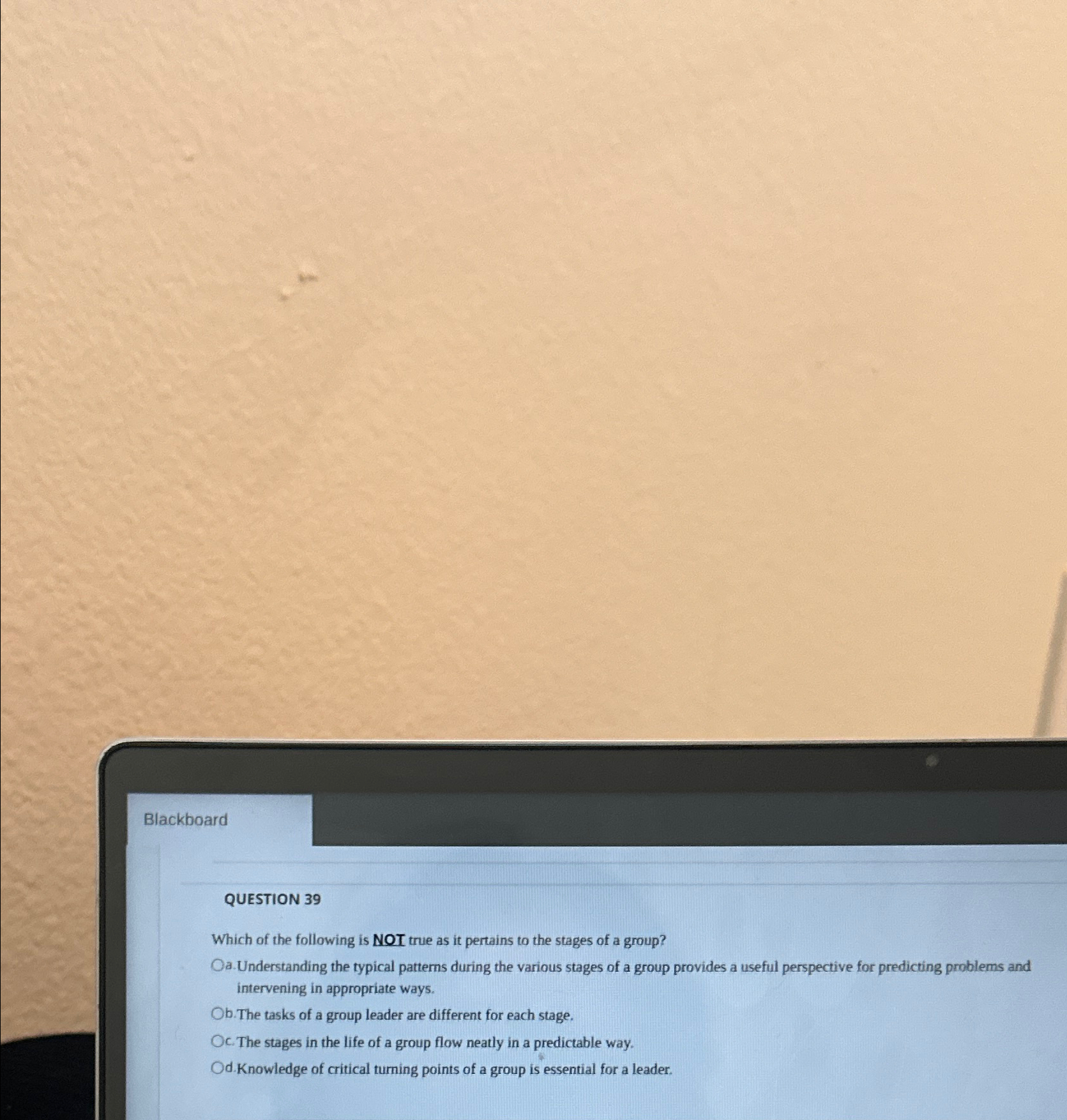 Solved BlackboardQUESTION 39Which of the following is NOT | Chegg.com