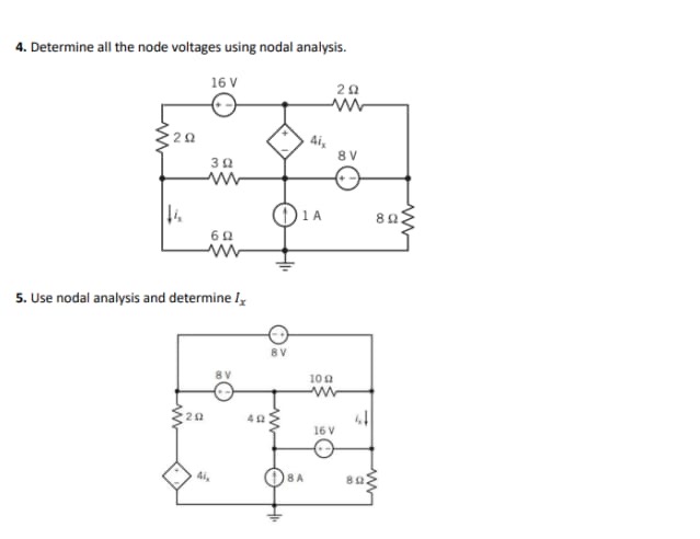 Solve with nodal analysis , ﻿step by step | Chegg.com