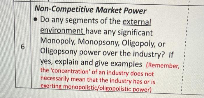Solved 1 1 + 1 1 6 Non-Competitive Market Power • Do any | Chegg.com