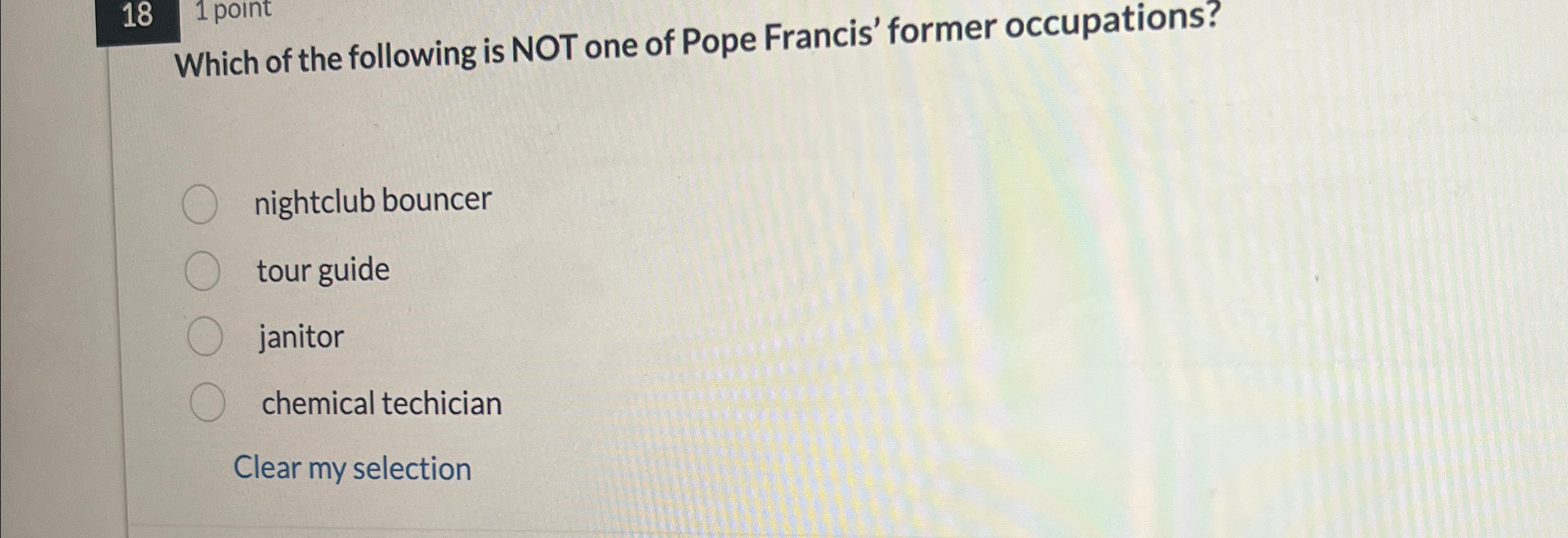 Solved 181 ﻿pointWhich of the following is NOT one of Pope | Chegg.com