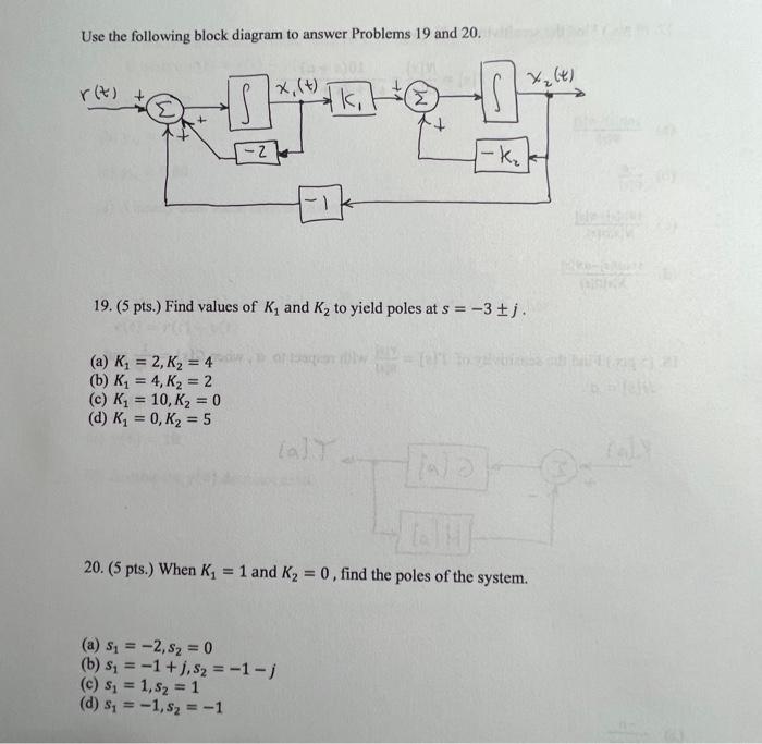 Solved Use the following block diagram to answer Problems 19 | Chegg.com