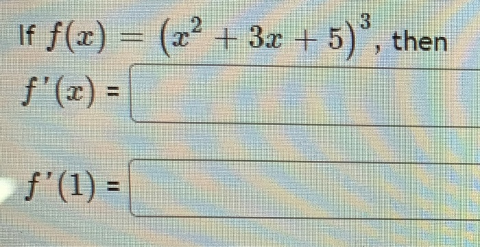 Solved If f(x) = 5x sin x cos x, find f'(x)= Find f'(5) = | Chegg.com