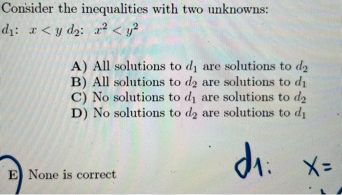 Solved very easy inequalities question but can't understand | Chegg.com