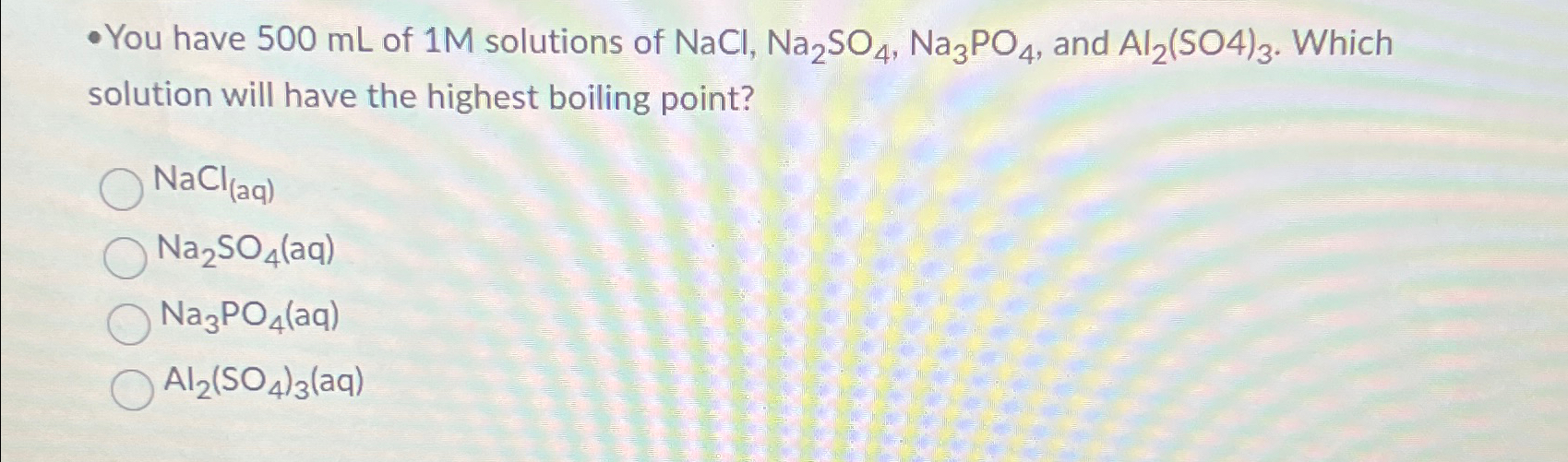 Solved You have 500mL ﻿of 1M ﻿solutions of | Chegg.com