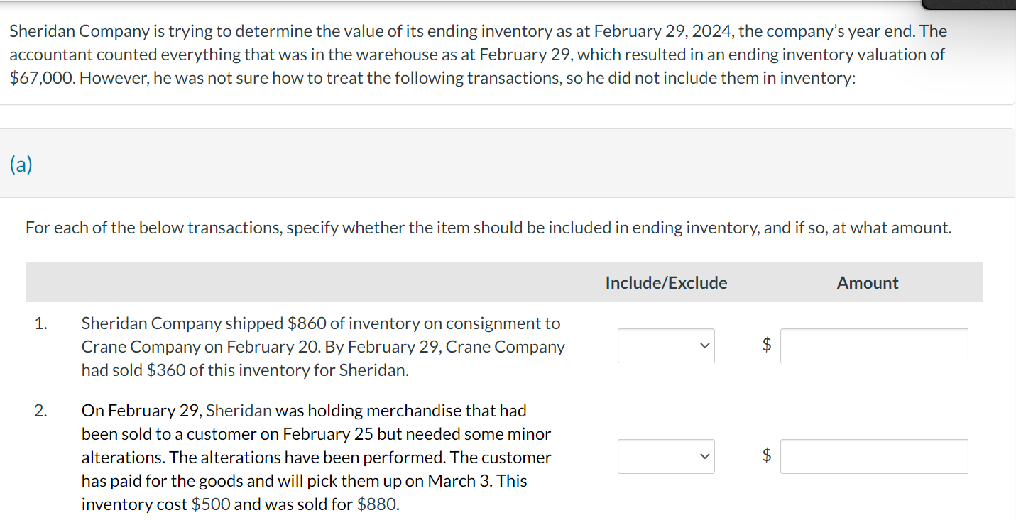 Solved Sheridan Company is trying to determine the value of | Chegg.com