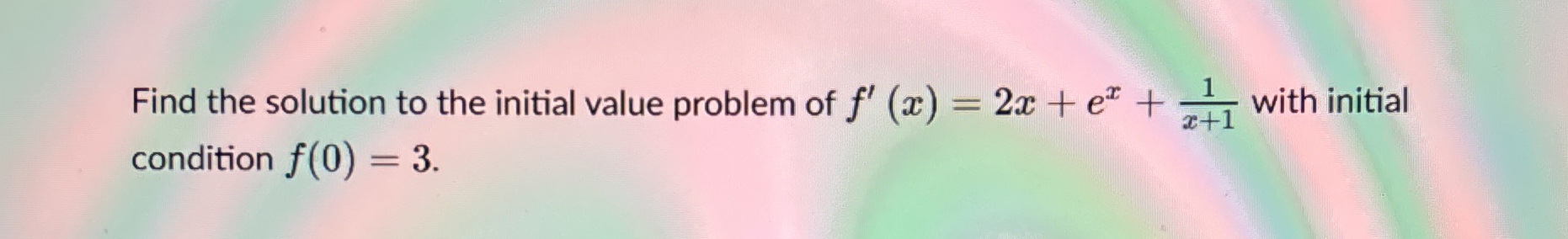 Solved Find the solution to the initial value problem of | Chegg.com