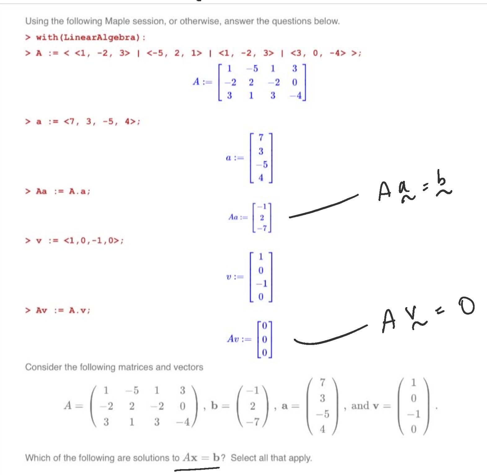 Solved Using the following Maple session, or otherwise, | Chegg.com