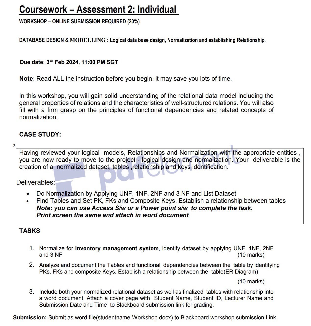 Solved Coursework - ﻿Assessment 2: IndividualWORKSHOP - | Chegg.com