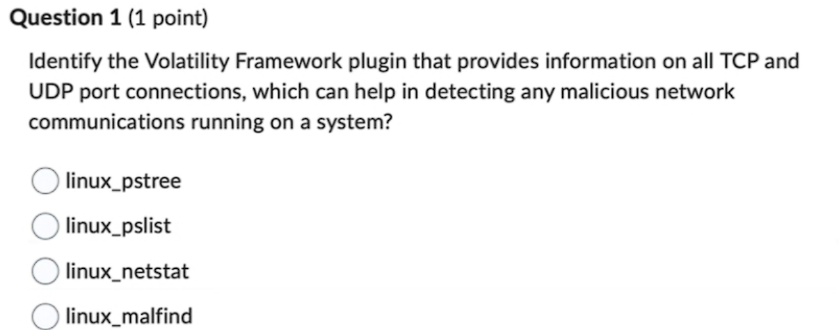 Solved Question 1 (1 ﻿point)Identify the Volatility | Chegg.com