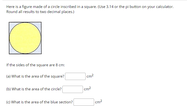 Solved Here is a figure made of a circle inscribed in a | Chegg.com