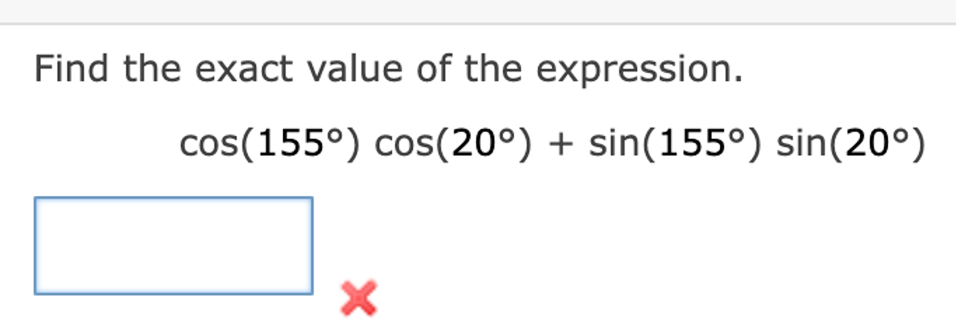 Solved Find the exact value of the | Chegg.com