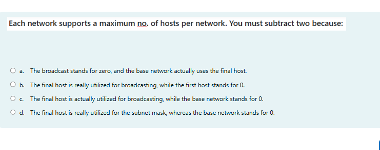 Solved code class="asciimath">Each network supports a | Chegg.com