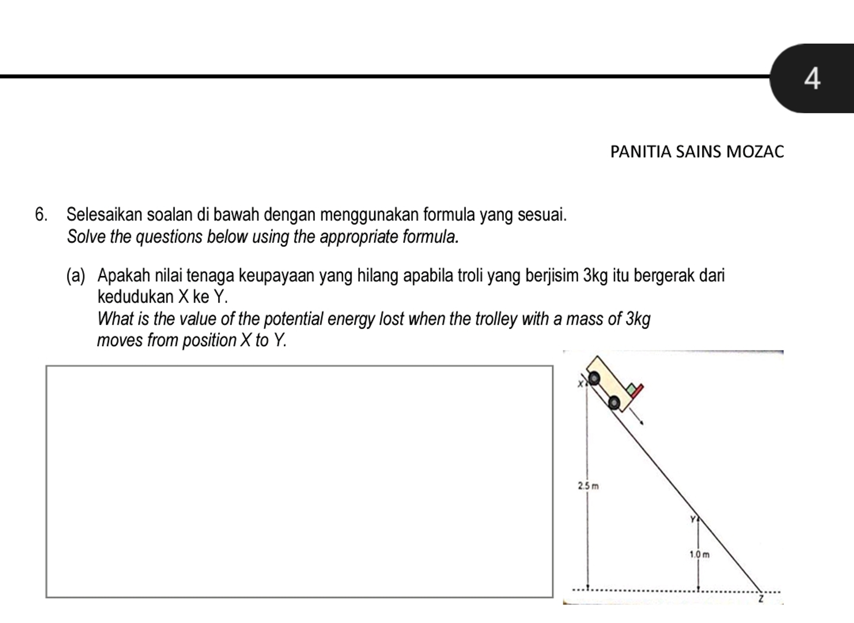 Solved Selesaikan soalan di bawah dengan menggunakan formula | Chegg.com