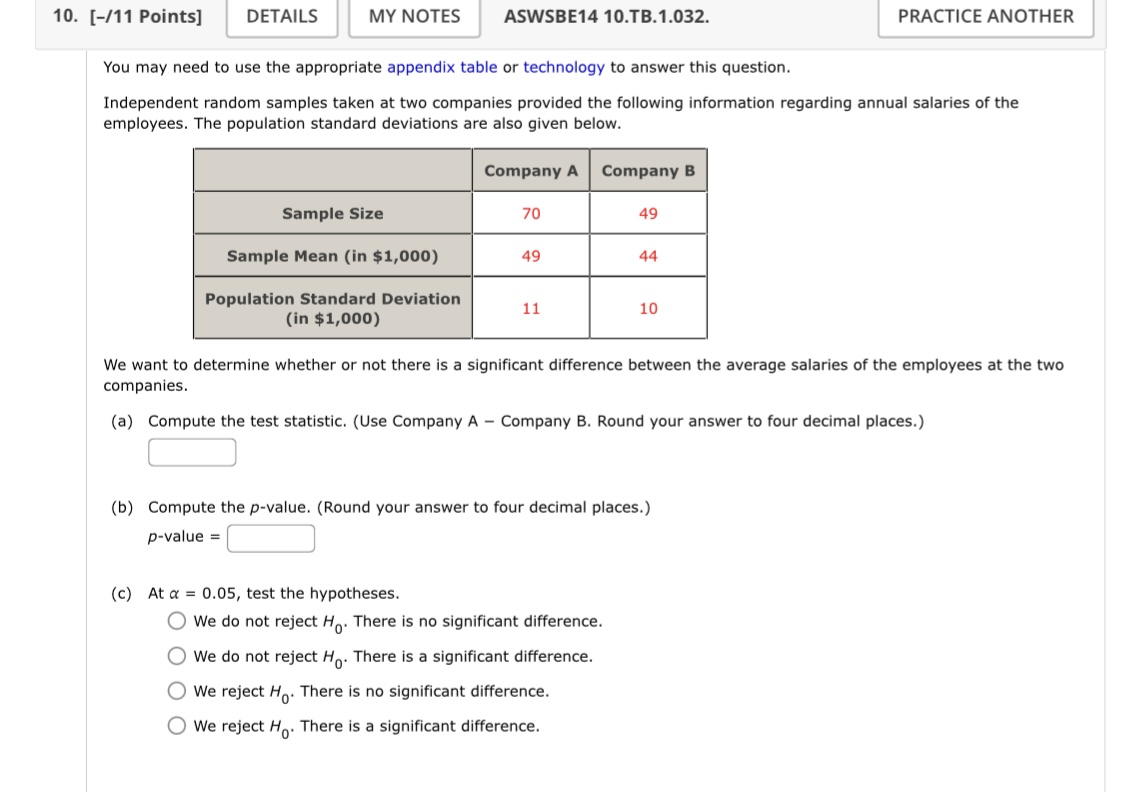 Solved You may need to use the appropriate appendix table or | Chegg.com
