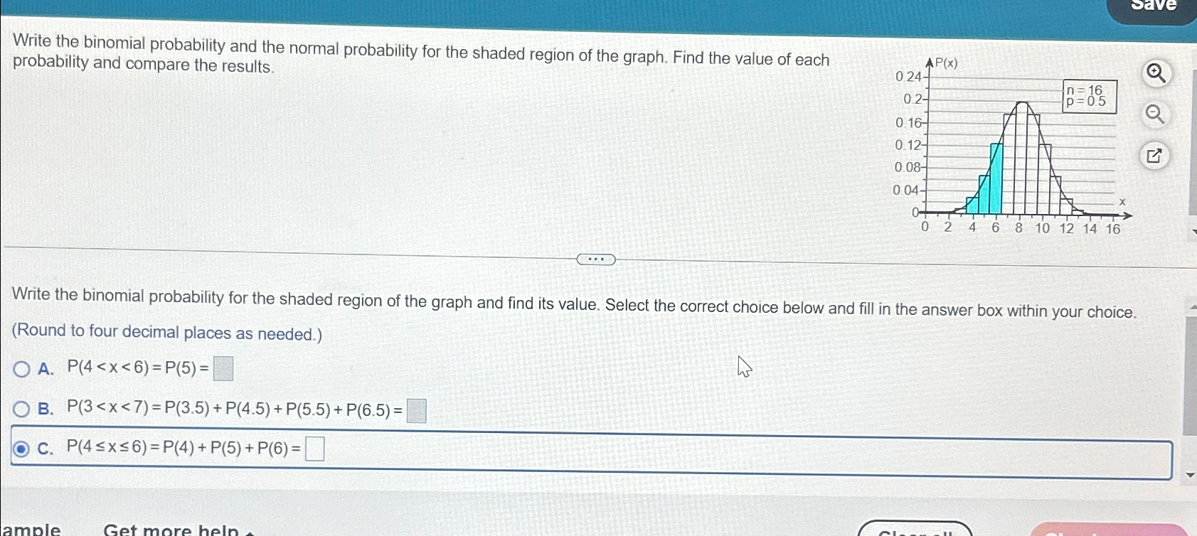 Solved Write the binomial probability and the normal | Chegg.com
