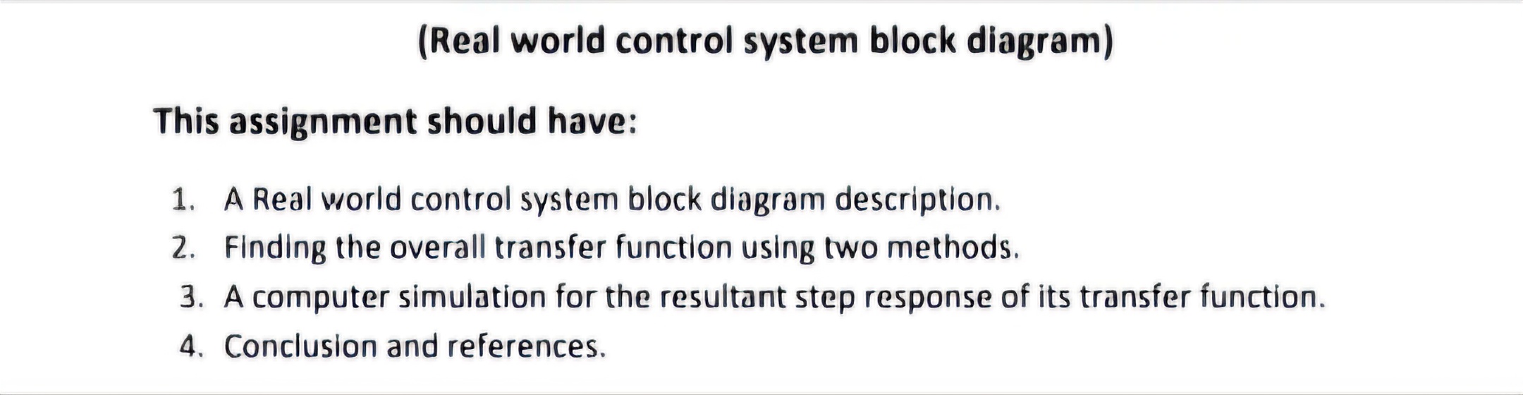 Solved (Real world control system block diagram)This | Chegg.com