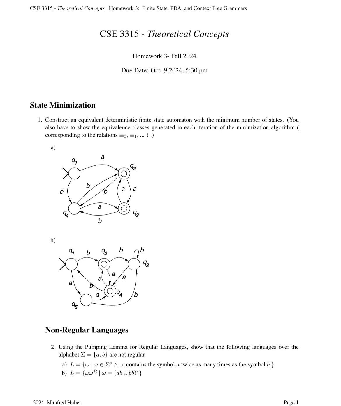 Solved State Minimizationconstruct An Equivalent