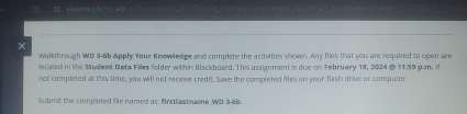 Solved Walkthrough wD 3-bb Apply Your Knowiedge and complete | Chegg.com