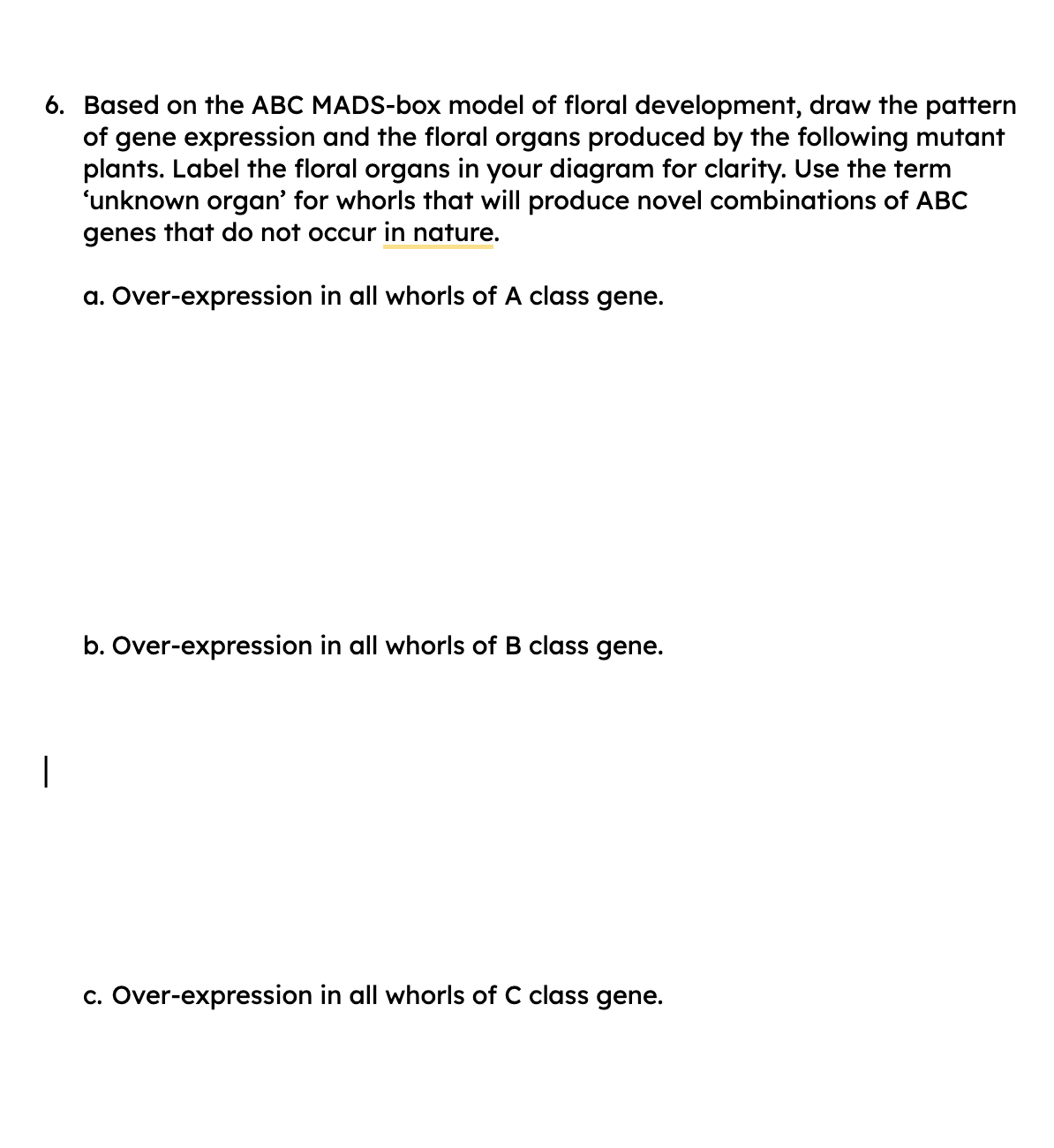 Solved Based on the ABC MADS-box model of floral | Chegg.com