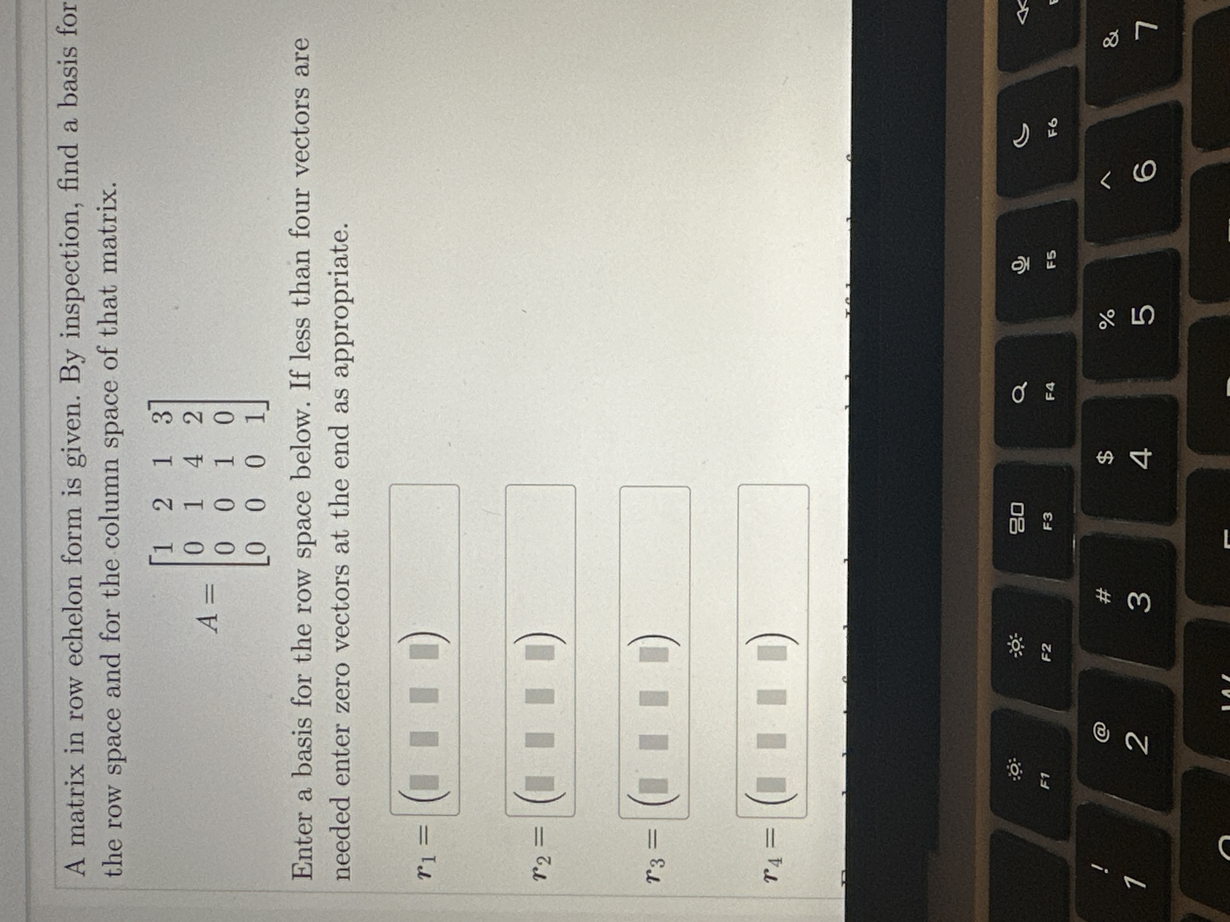 Solved A matrix in row echelon form is given. By inspection, | Chegg.com