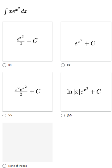 Solved code class="asciimath">\int xe^(x^(2))dx | Chegg.com