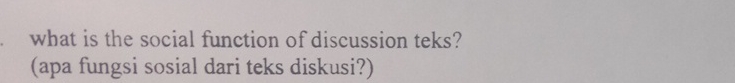 Solved what is the social function of discussion teks? (apa | Chegg.com