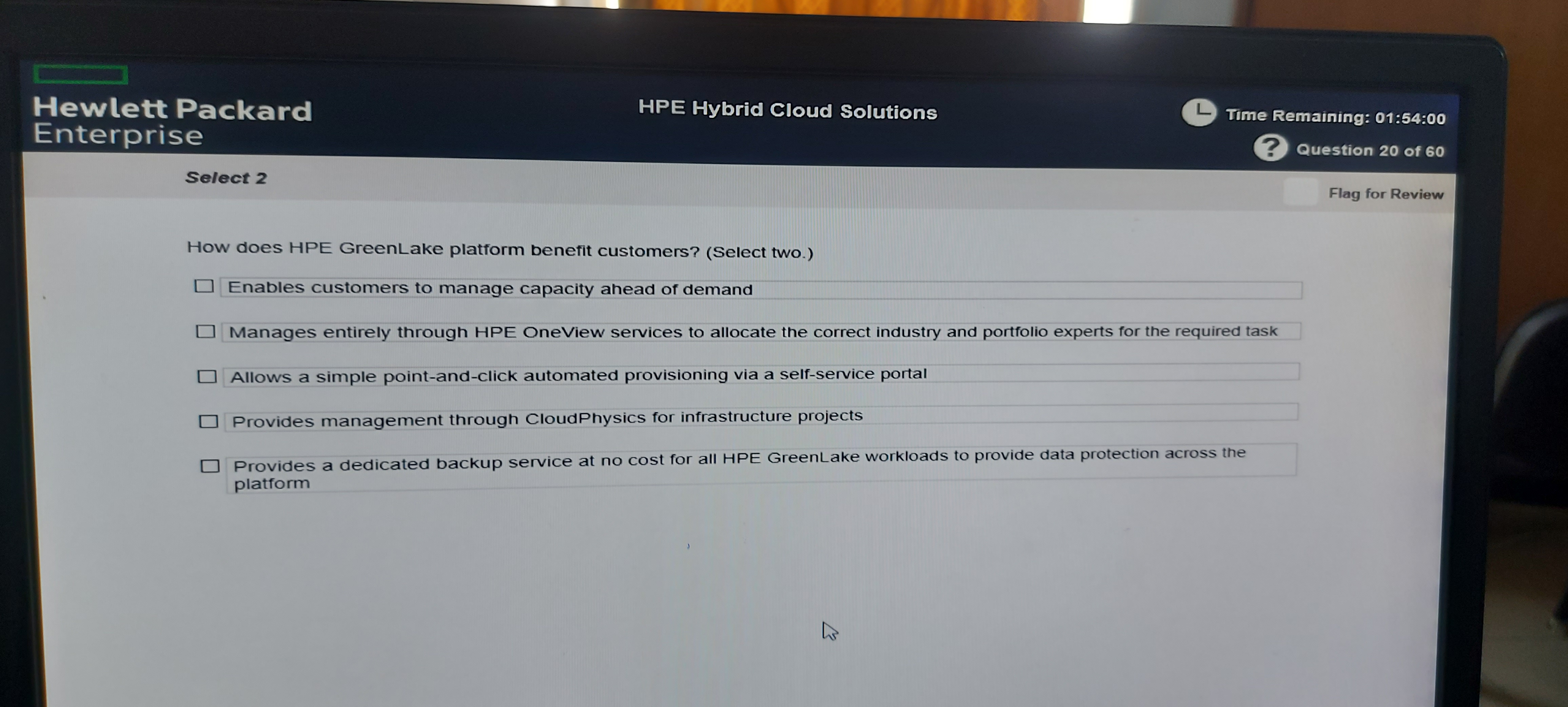 Solved How does HPE GreenLake platform benefit customers? | Chegg.com