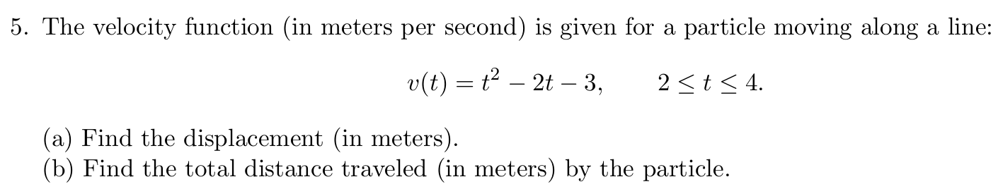Solved The velocity function (in meters per second) ﻿is | Chegg.com