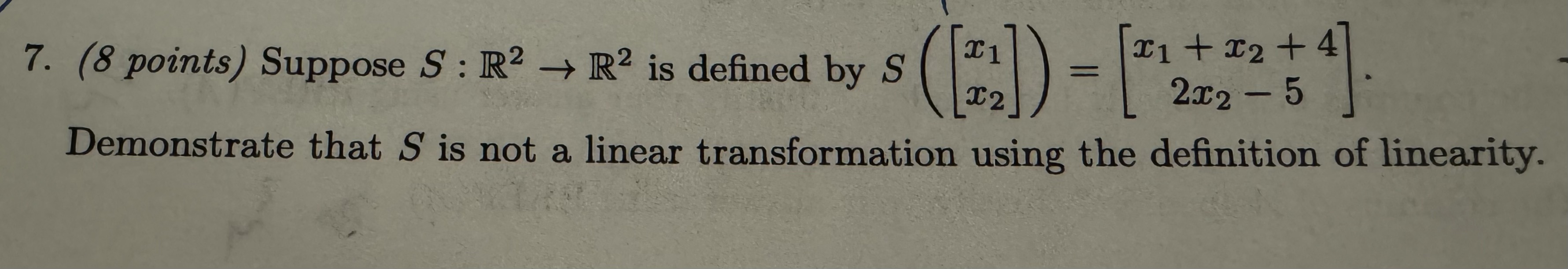 Solved Suppose S:R2→R2 ﻿is defined by | Chegg.com