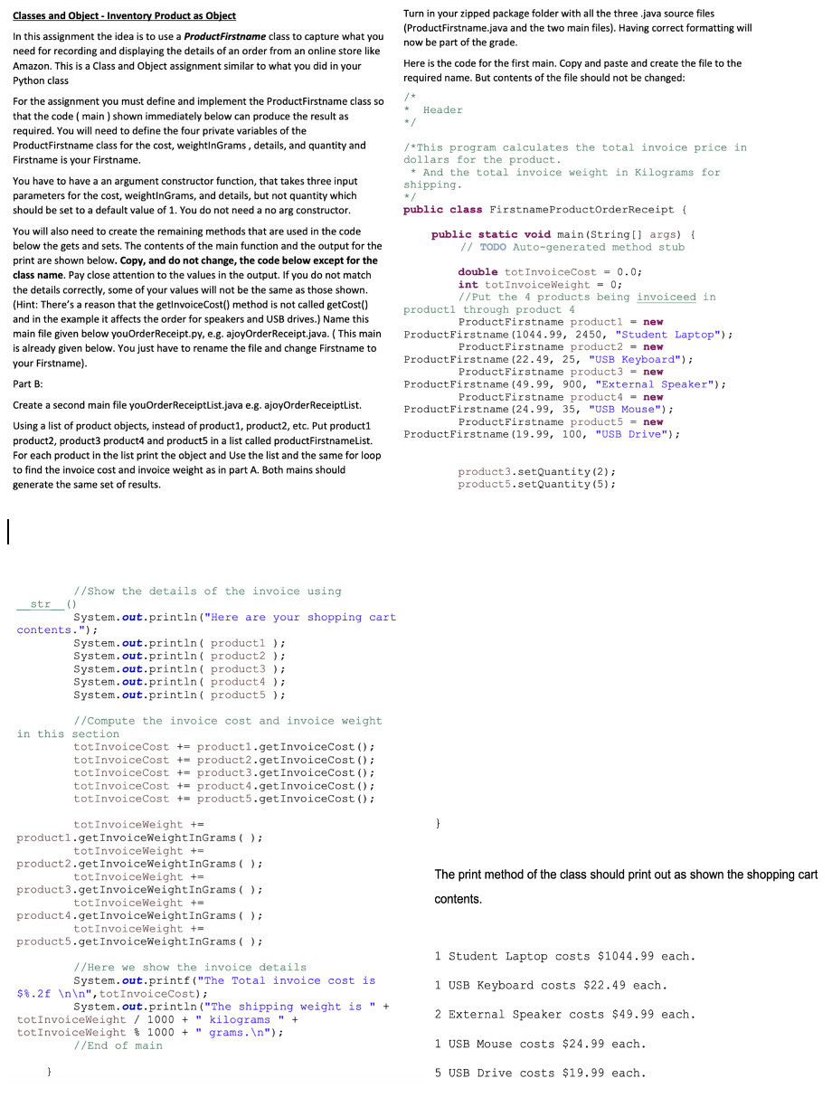 Solved Please write the code in Java! Following all the | Chegg.com