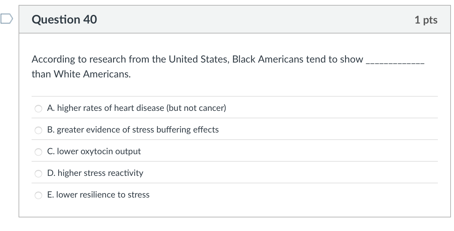Solved Question 40 ﻿According to research from the United | Chegg.com