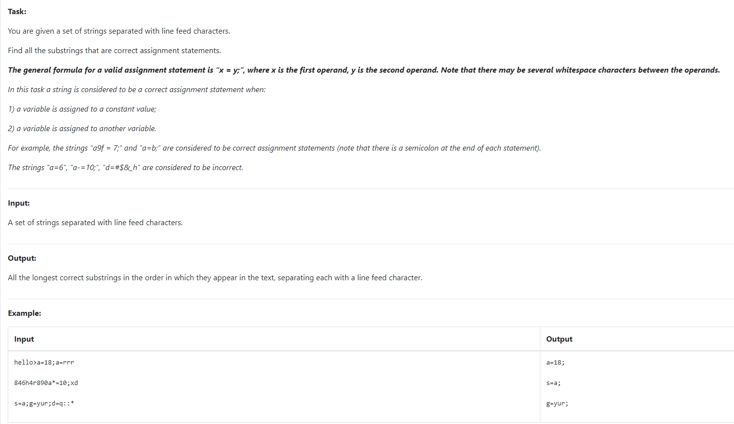Find correct assignment statements. Part 1Cost: 10 | | Chegg.com