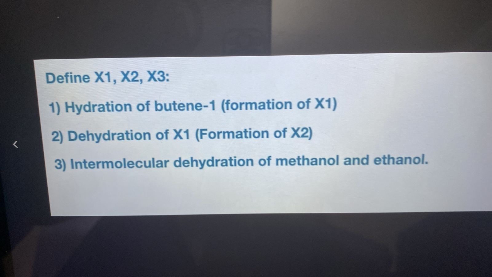 Solved Define x1,x2,x ﻿:Hydration of butene-1 (formation of | Chegg.com