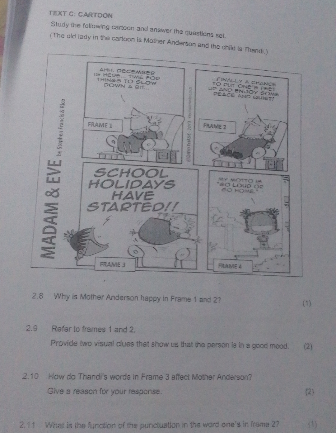 Solved TEXT C: CARTOON Study the following cartoon and | Chegg.com