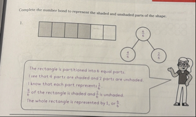 Solved Complete the number bond to represent the shaded and | Chegg.com