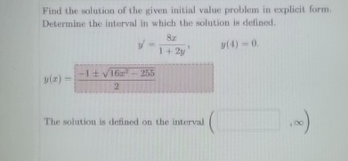 Solved Find the solution of the given initial value problem | Chegg.com