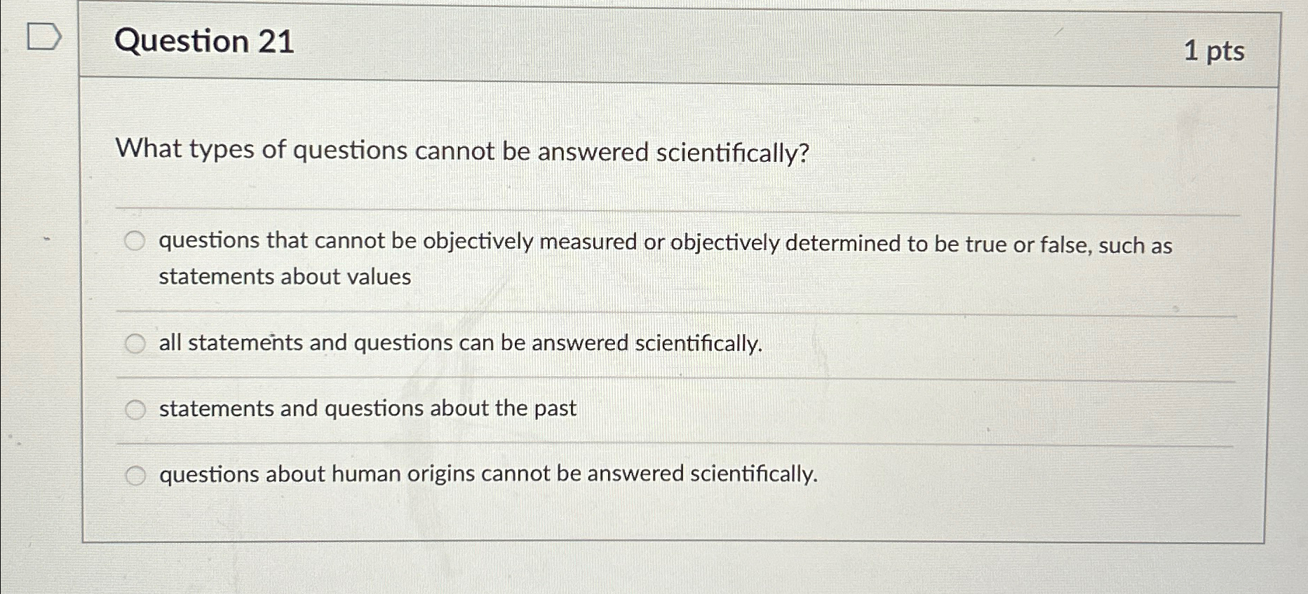 Solved Question 211 ﻿ptsWhat types of questions cannot be | Chegg.com