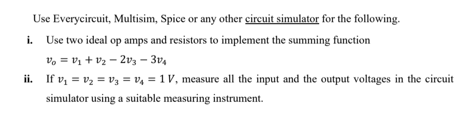 Solved Use Everycircuit, Multisim, Spice or any other | Chegg.com