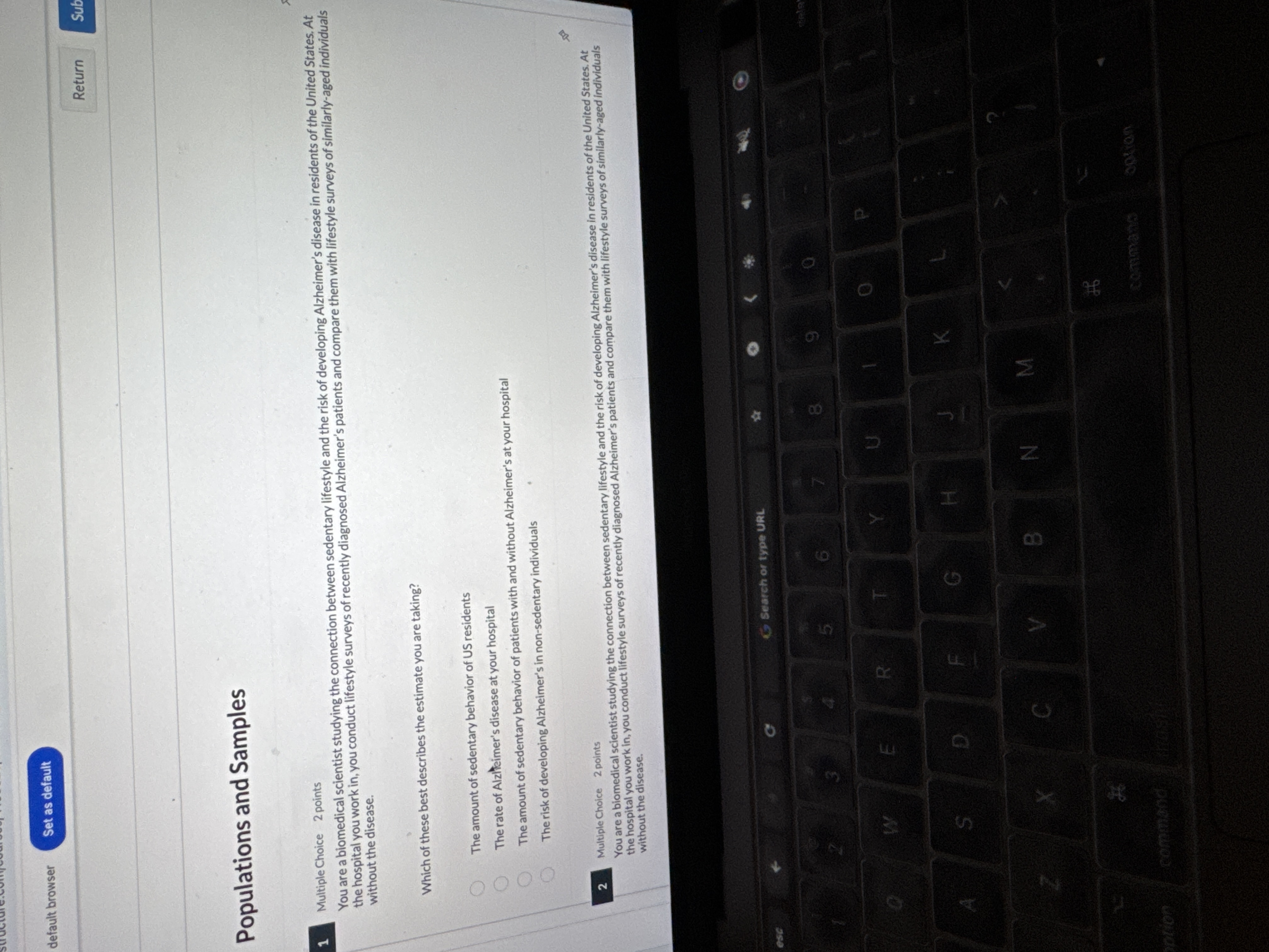 Solved Populations and Samples 1 ﻿Multiple Choice 2 ﻿points | Chegg.com