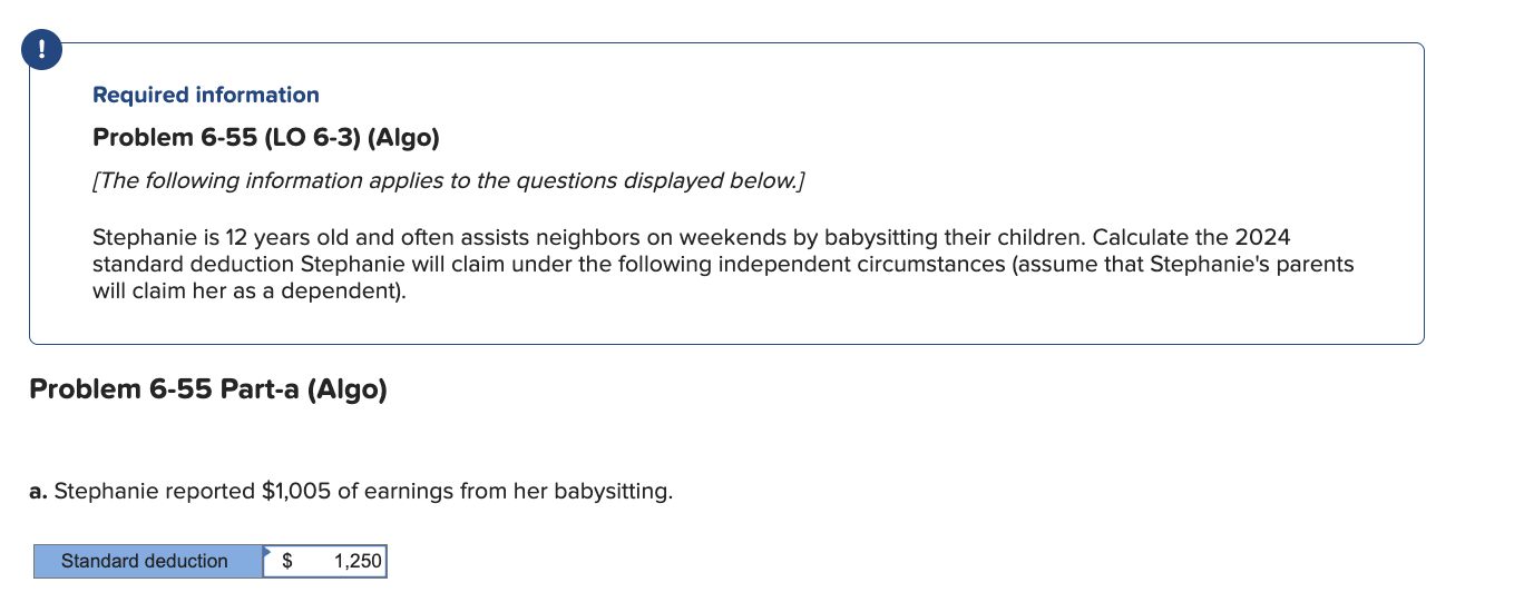 Required information Problem 6-55 (LO | Chegg.com