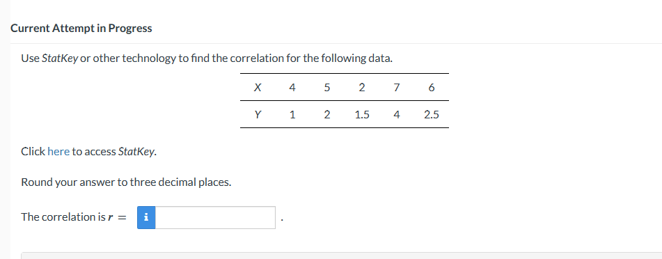 Solved Current Attempt in ProgressUse StatKey or other | Chegg.com